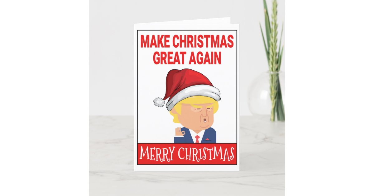 Funny Santa Donald Trump Merry Christmas Holiday Card | Zazzle