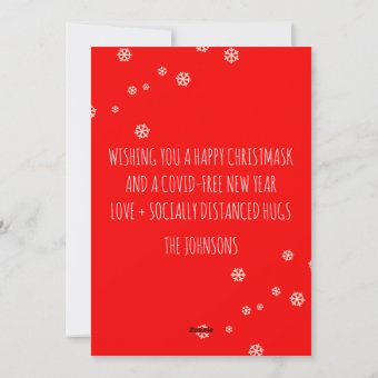 Funny Santa Face Mask Merry Christmas Holiday Card | Zazzle