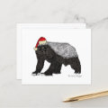 Funny Santa honey badger Christmas irony | Zazzle