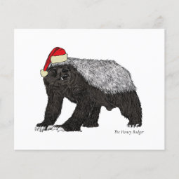 Funny Santa honey badger Christmas irony | Zazzle