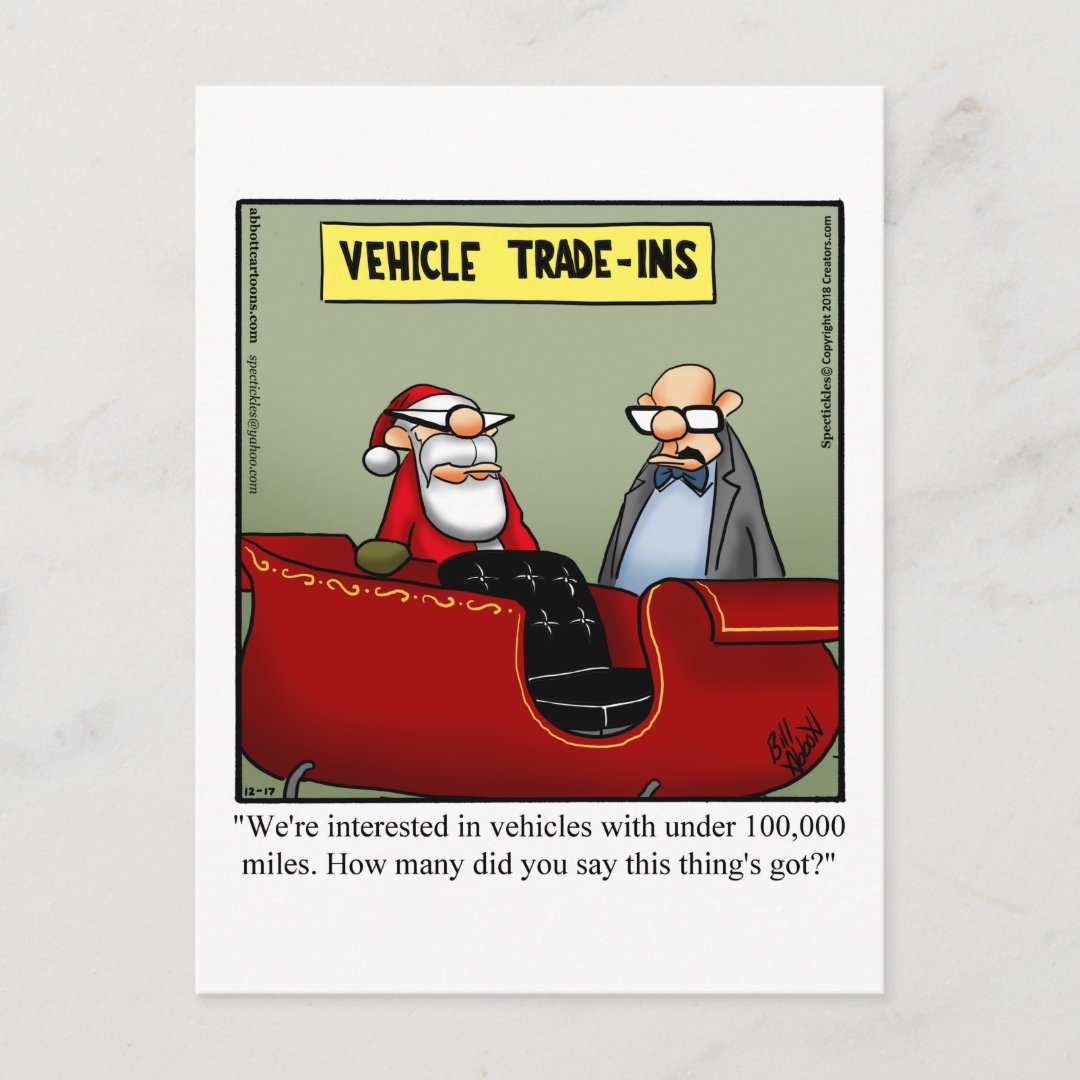 Funny Santa Humor Holiday Postcard | Zazzle