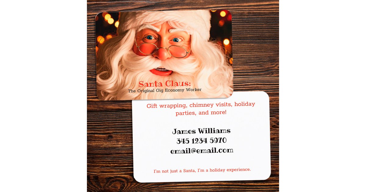 Funny Santa Mischievous Grin Business Card | Zazzle