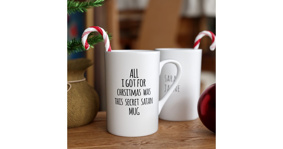 Funny Santa Misspelled Christmas Personalized Bone China Mug | Zazzle