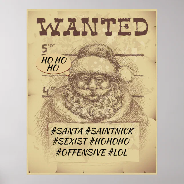 Funny Santa Poster | Zazzle
