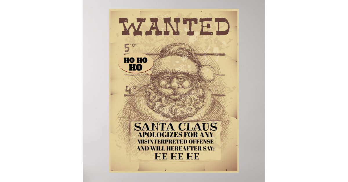 Funny Santa Poster | Zazzle