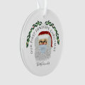 Funny Santa Wearing Face Mask Covid Personalized Ornament | Zazzle