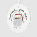 Funny Santa Wearing Face Mask Covid Personalized Ornament | Zazzle