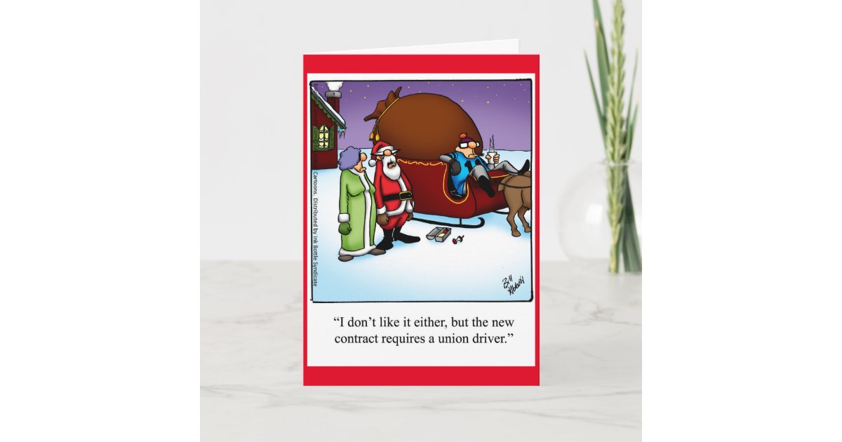 Funny "Santa's Driver" Christmas Humor Card | Zazzle