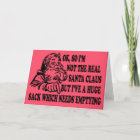 Rude Christmas Card - Santa in Stockings | Zazzle.com