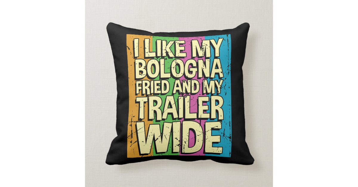 Funny Sarcastic Camper - Redneck Camping Throw Pillow | Zazzle.com