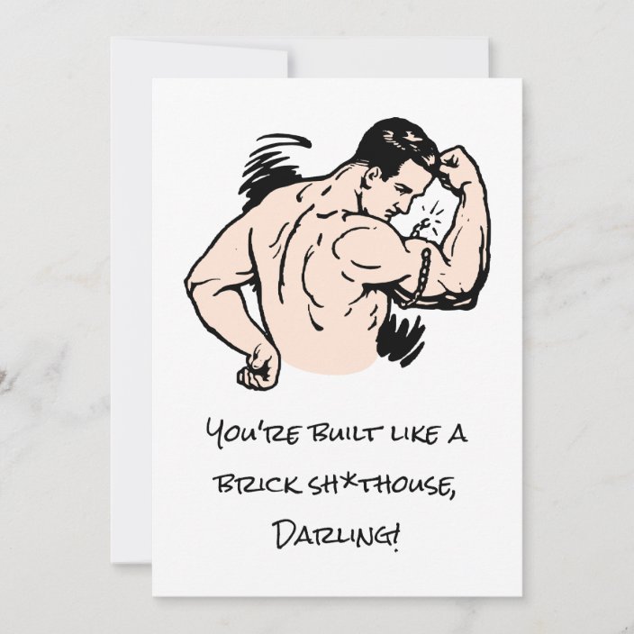 Funny Sarcastic YOU'RE BUILT LIKE Custom Valentine Holiday Card ...
