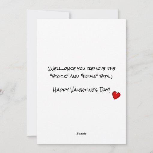 Funny Sarcastic YOU'RE BUILT LIKE Custom Valentine Holiday Card | Zazzle