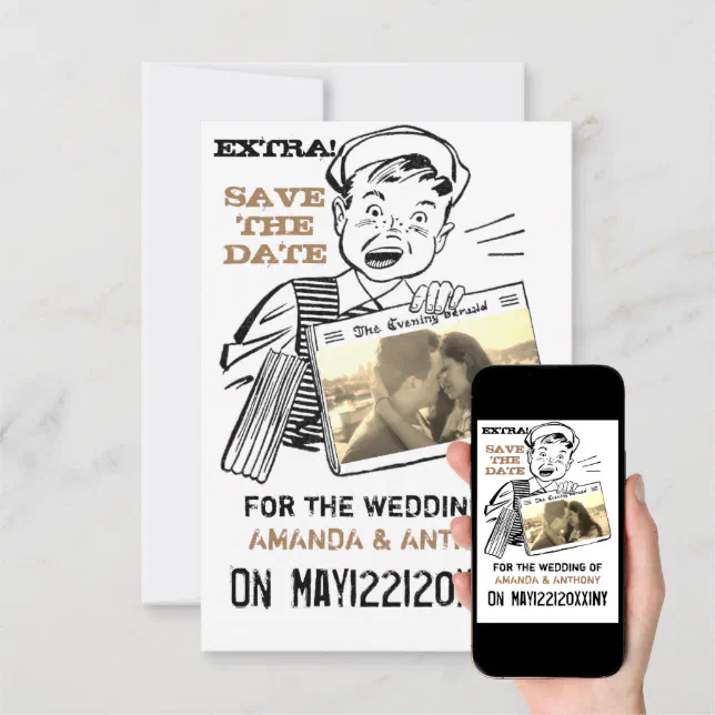 Funny save the date custom photo invitation | Zazzle