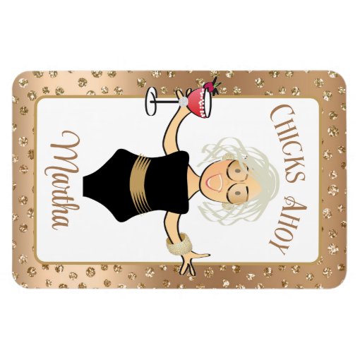 Funny Saying Chicks Ahoy Cartoon Bold Cruise Ship Magnet | Zazzle