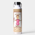 Funny Saying Snarky Cartoon Lady Vacation For Her Water Bottle | Zazzle