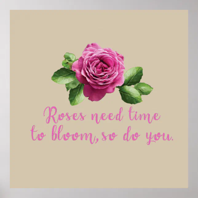 Funny sayings about roses and love poster | Zazzle