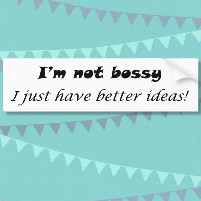 Funny sayings black and white modern humor gifts bumper sticker | Zazzle