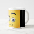 Funny Sayings Huh Confused Face Yellow & Black Giant Coffee Mug | Zazzle