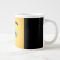Funny Sayings Huh Confused Face Yellow & Black Giant Coffee Mug | Zazzle