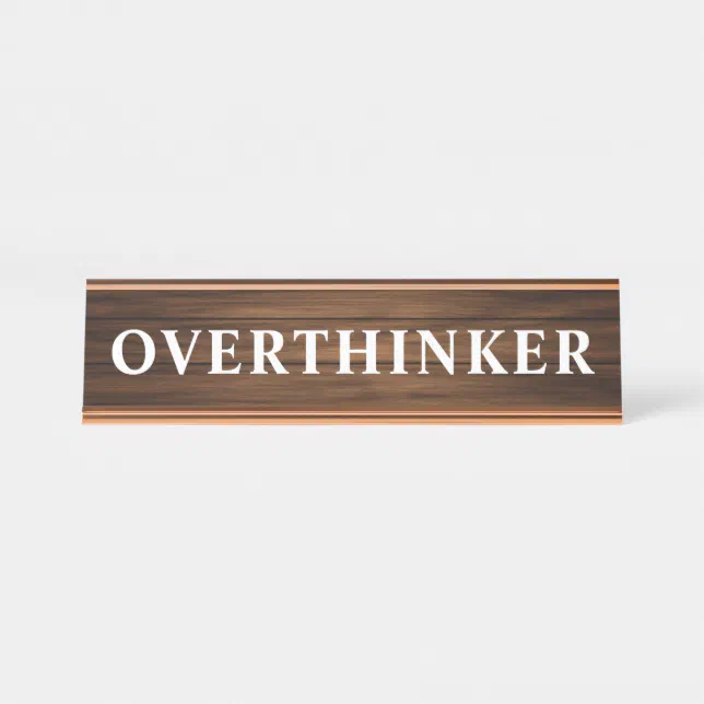 Funny Sayings Simple Design Wood Grain Paneling Desk Name Plate | Zazzle