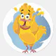 Funny Scared Turkey Classic Round Sticker | Zazzle