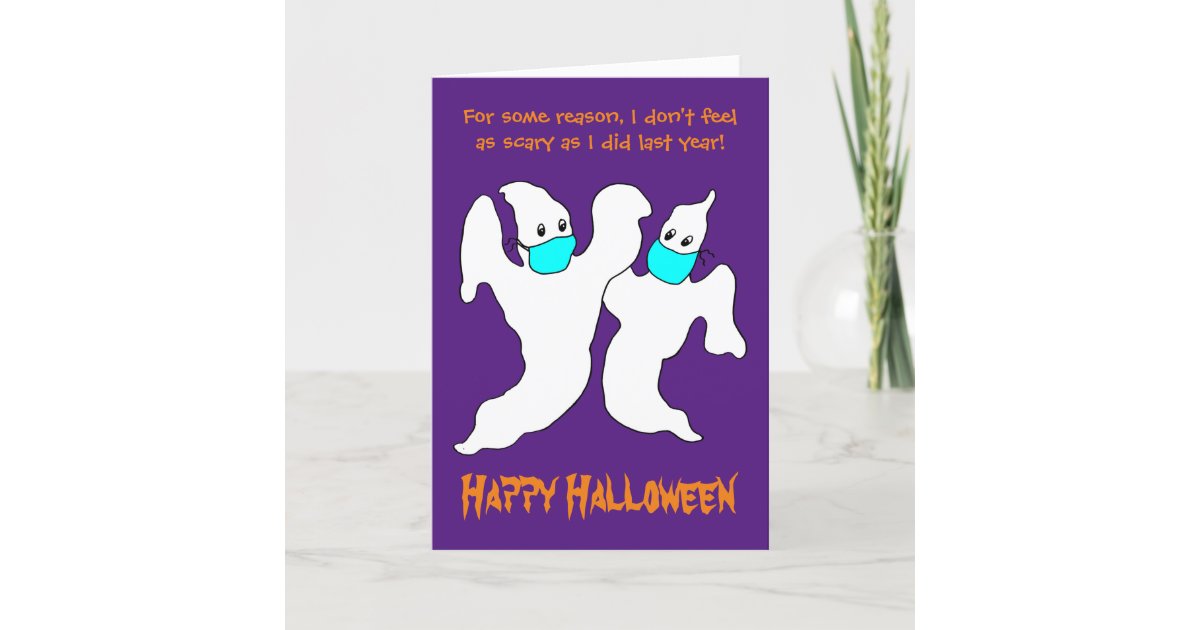 Funny Scary Ghost Halloween Card | Zazzle