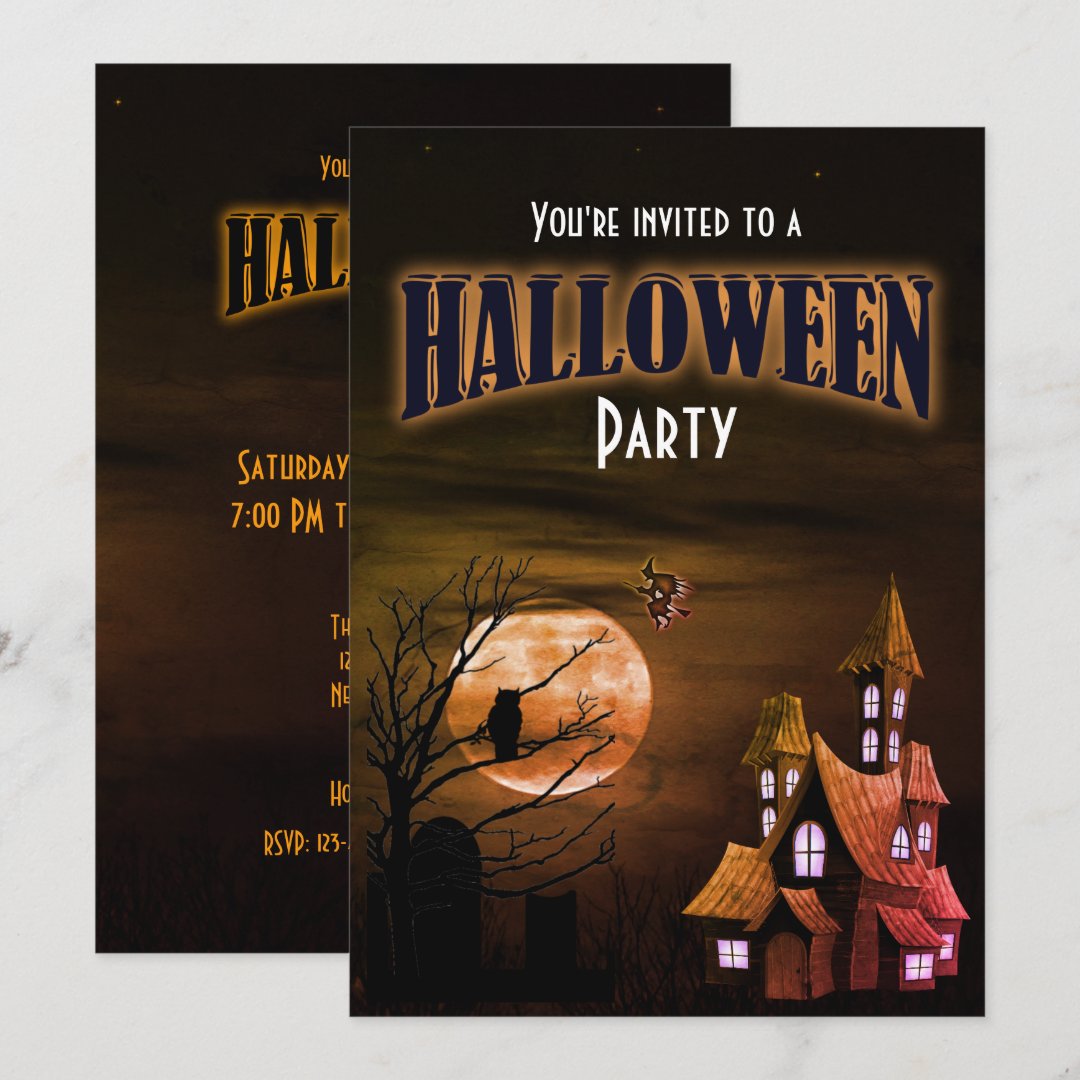 Funny Scary Halloween Party Invitation | Zazzle