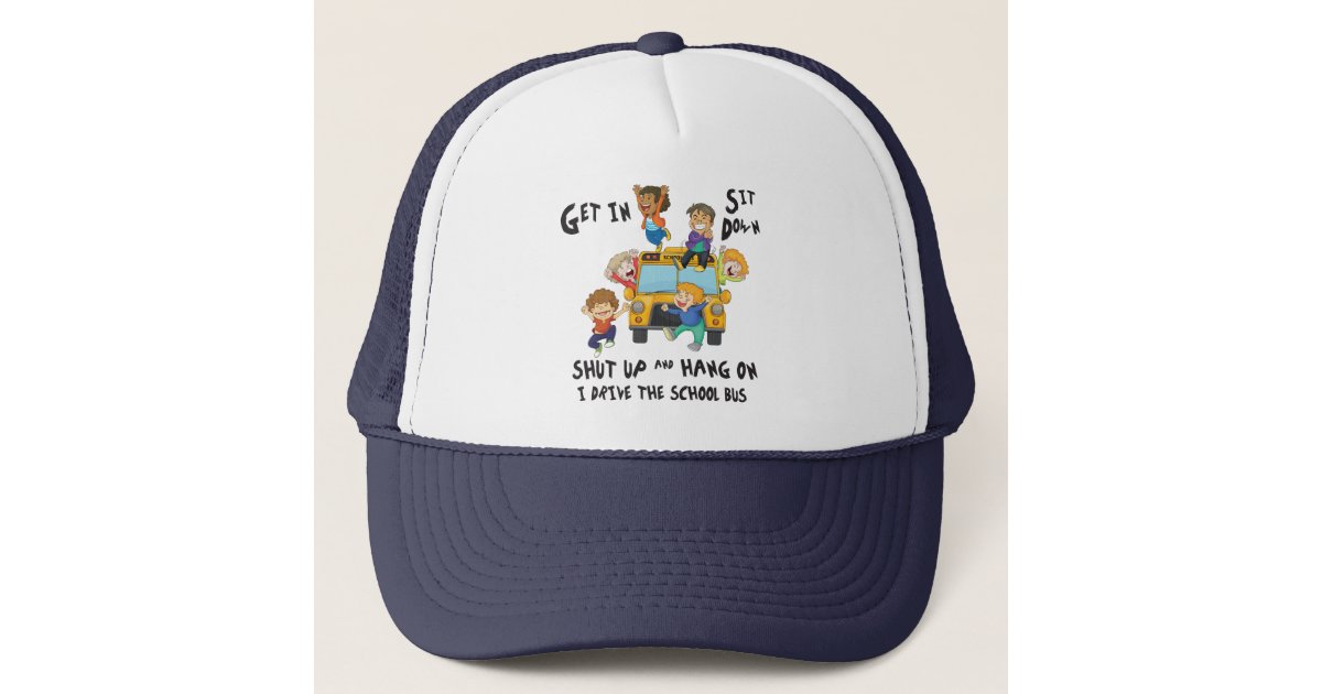 Funny School Bus Driver Back to School Trucker Hat | Zazzle