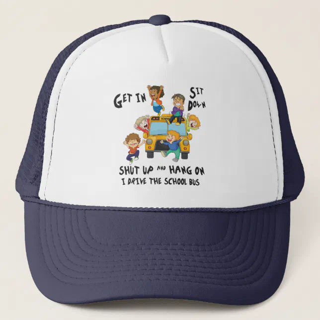 Funny School Bus Driver Back to School Trucker Hat | Zazzle
