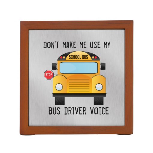 Funny School Bus Driver Desk Organizer | Zazzle