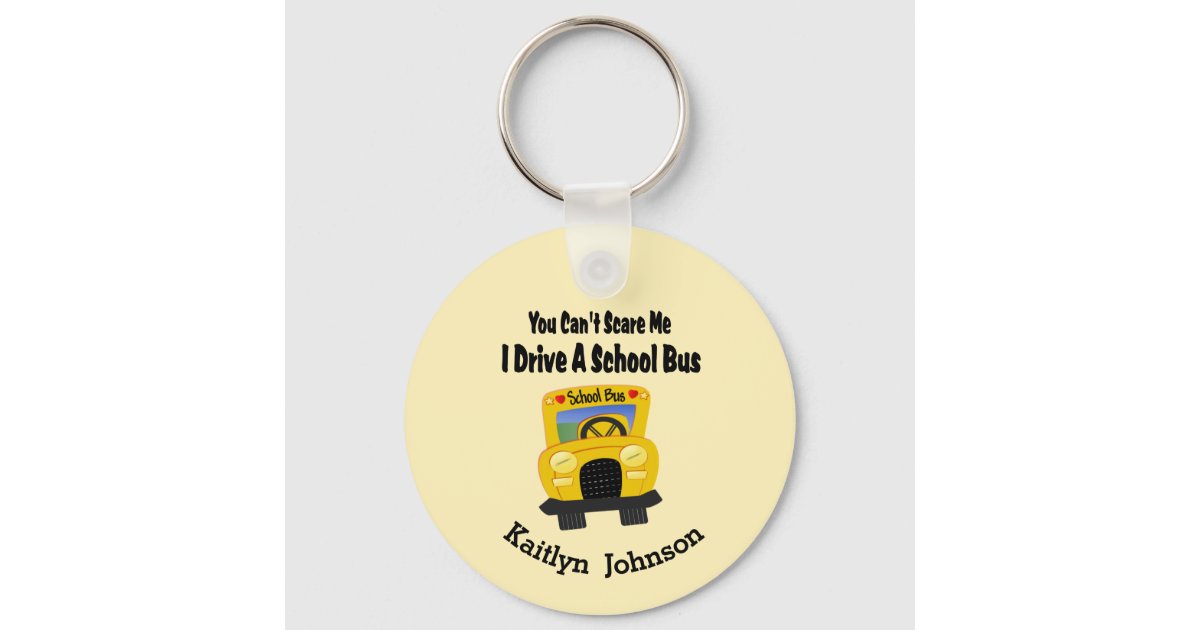 Funny School Bus Driver Key Ring | Zazzle