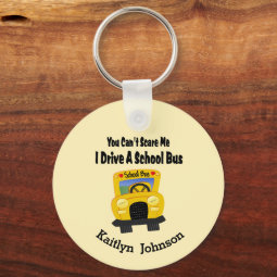 Funny School Bus Driver Key Ring | Zazzle