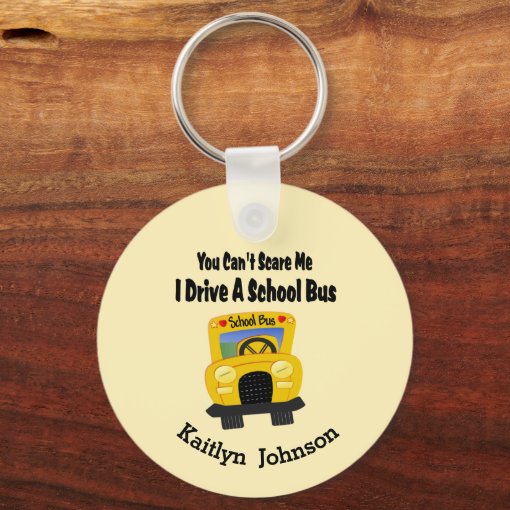 Funny School Bus Driver Key Ring | Zazzle