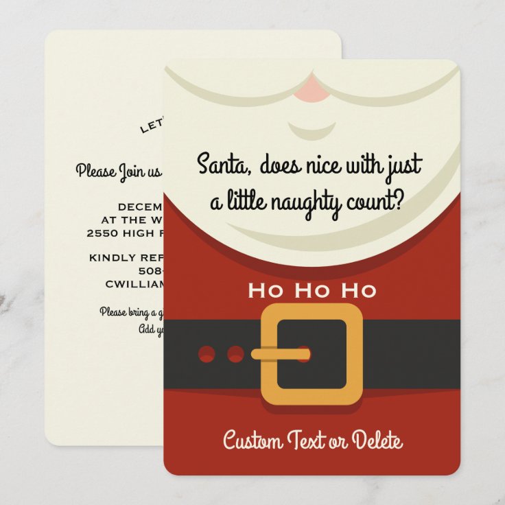 Funny Secret Santa Christmas Gift Exchange Party Invitation | Zazzle