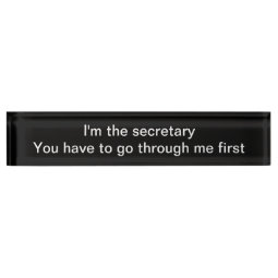 Funny Secretary Desk Name Plate | Zazzle
