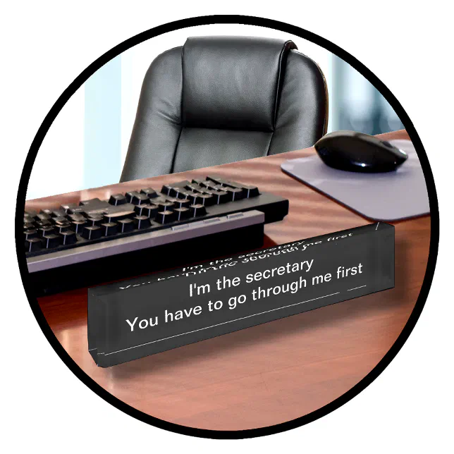 Funny Secretary Desk Name Plate | Zazzle