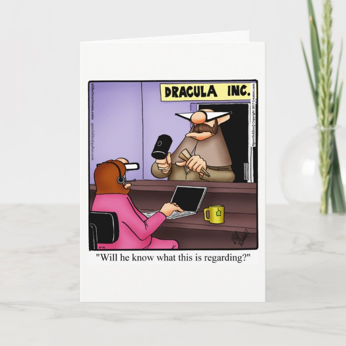 Funny Secretary Humor Greeting CardSpectickles Thank You Card | Zazzle.com