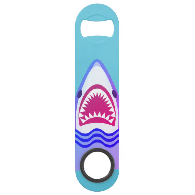 Funny Shark Cartoon Bar Key | Zazzle