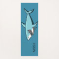 Funny Shark custom name yoga mat | Zazzle