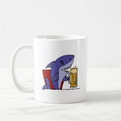 Funny Shark Drinking Beer Coffee Mug | Zazzle