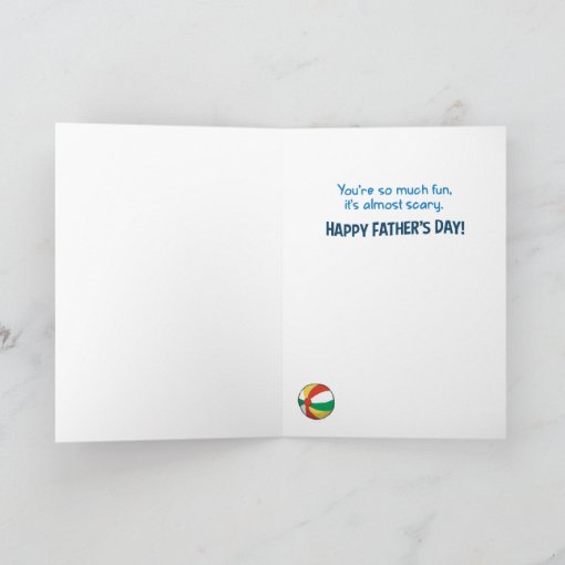 Funny Shark Kid and Dad in Pool Father's Day Card | Zazzle