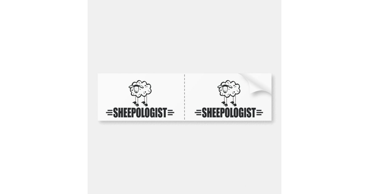 Funny Sheep Bumper Sticker | Zazzle