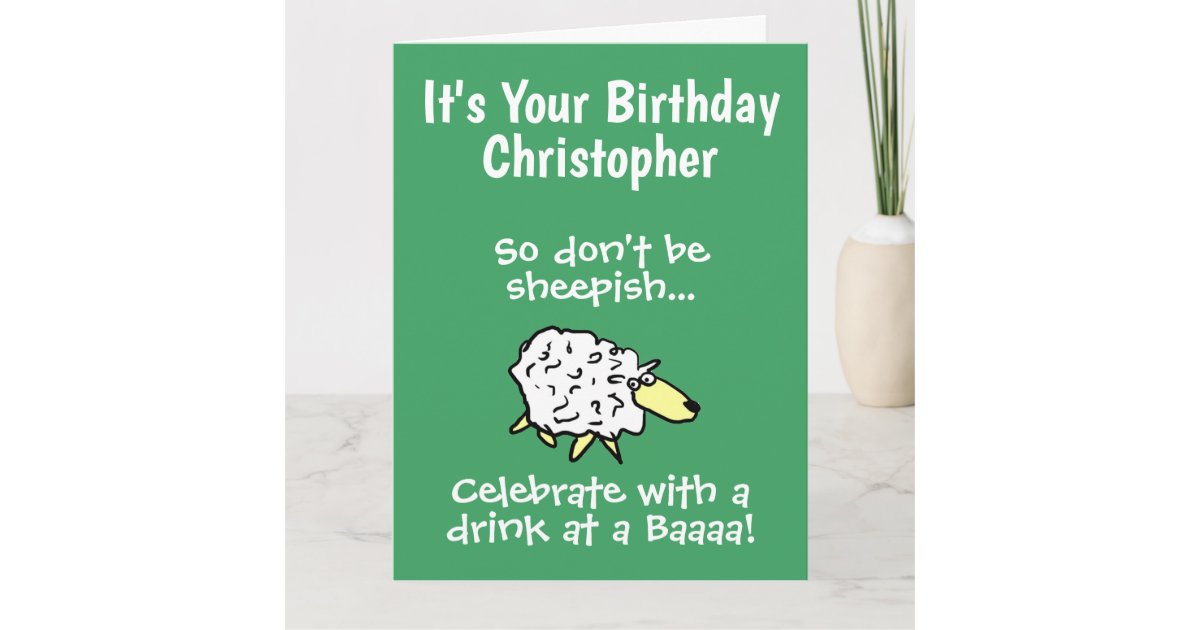 Funny Sheep Design Cartoon Birthday Card | Zazzle.com