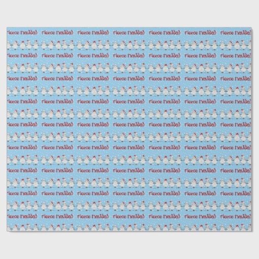 Funny Sheep Fleece Navidad Horizontal Gift Wrap | Zazzle
