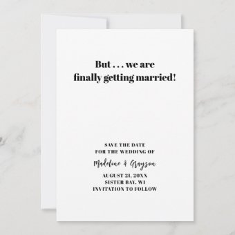 Funny Shocking Finally Getting Married Wedding Save The Date | Zazzle