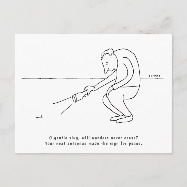 Funny Short Poem Epigram Example About A Slug Postcard | Zazzle
