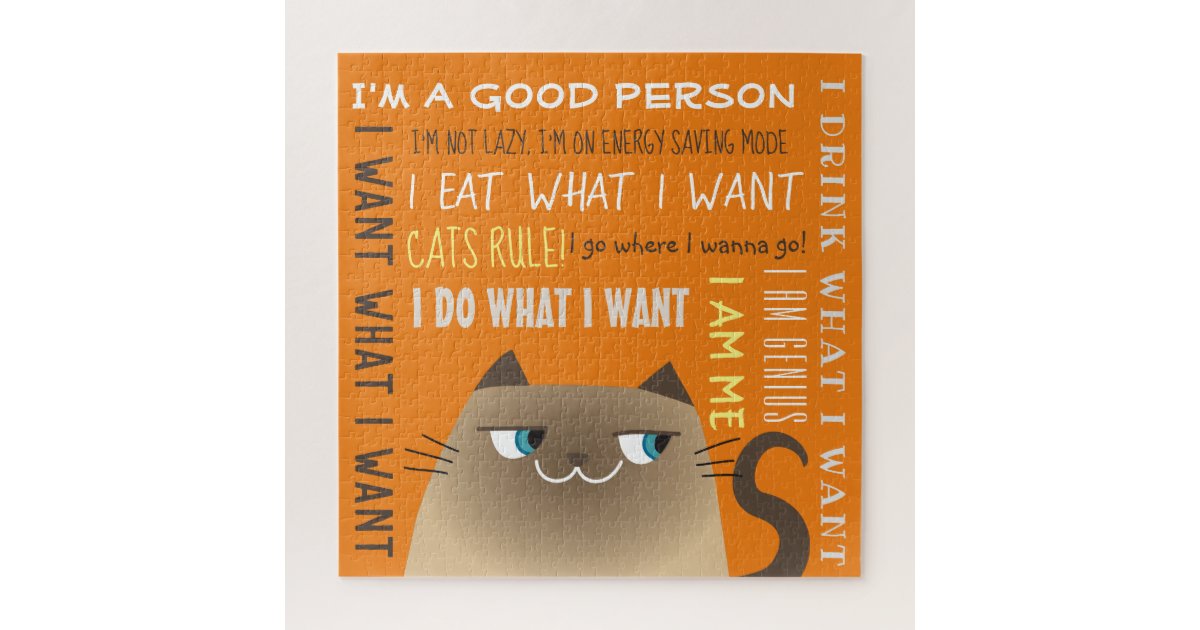 Funny Siamese Cat Jigsaw Puzzle | Zazzle