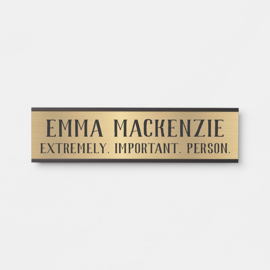Funny Signs Office Hanging Door Sign Name Plate | Zazzle