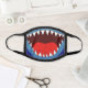 Funny Silly Shark White Sharp Teeth Face Mask | Zazzle