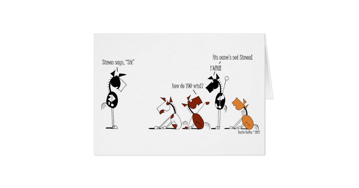 Funny Simon Says Cartoon | Zazzle